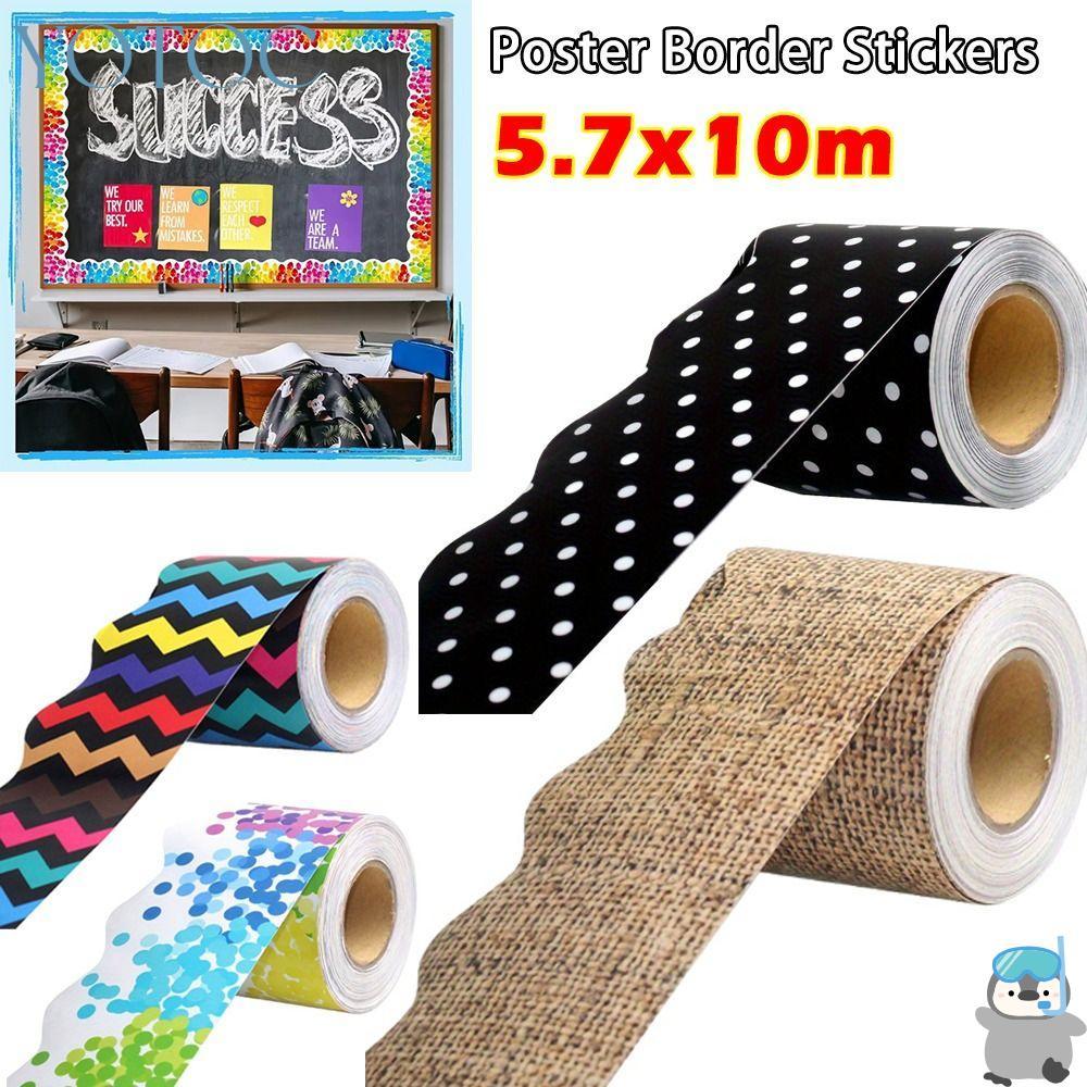 YOTOC Poster Border Stickers, DIY Waterproof Wavy Edge Paper, Fashion ...