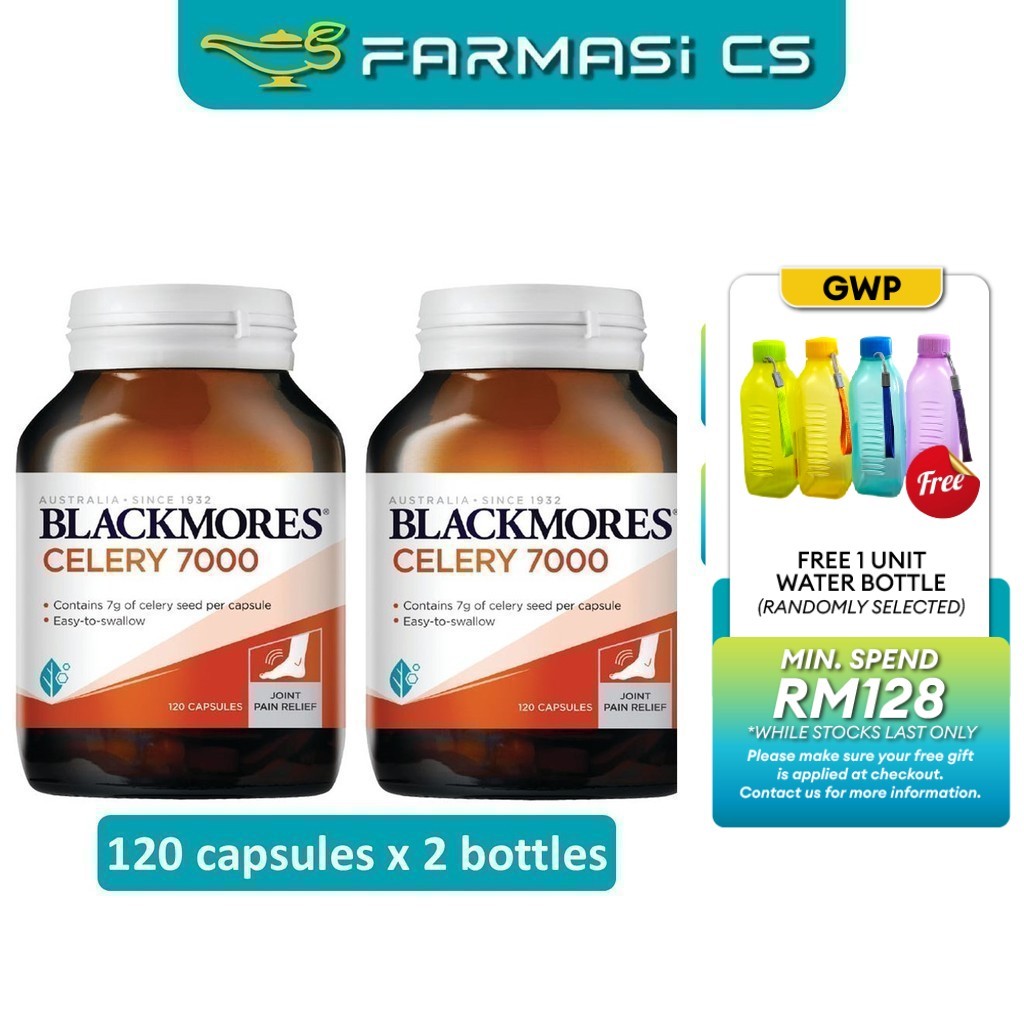 Blackmores Celery 7000 120 Capsules x 2 Bottles (TWIN) EXP:06/2027 ...