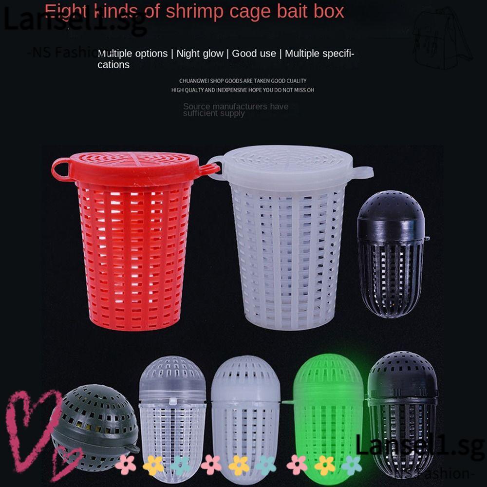 LANSELL Basket Feeder Holder, Conjoined Luminous Fishing Bait Cage, Hot ...