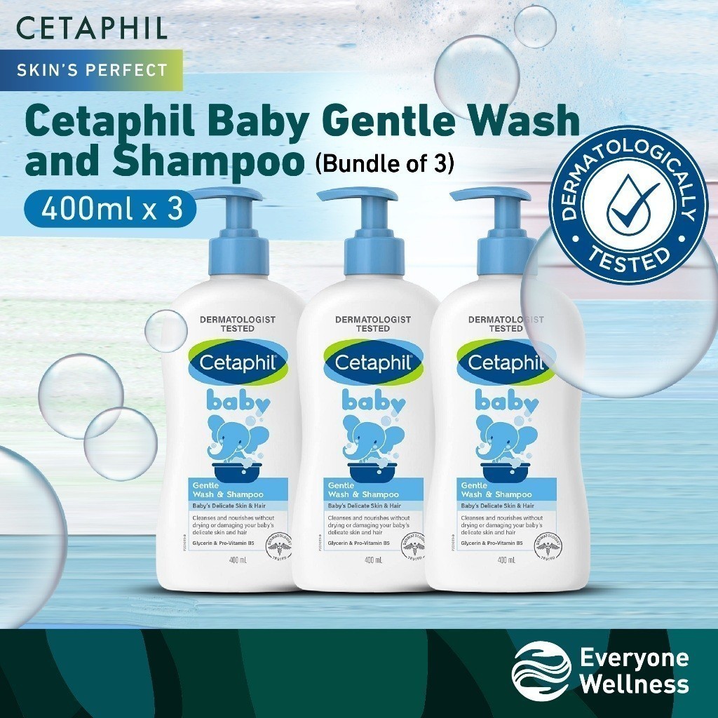 [Bundle of 3] Cetaphil Baby Gentle Wash and Shampoo with Shea Butter ...