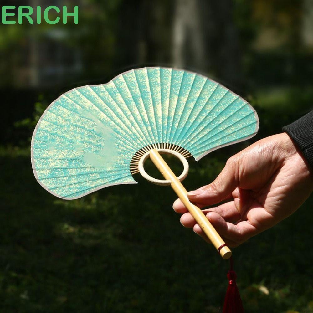 ERICH1 Ginkgo Round Fan, Vintage Exquisite Rice Paper Fan, Cheongsam ...