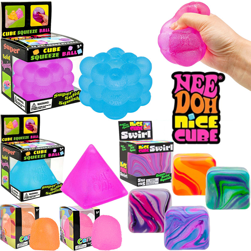 Schylling NeeDoh Nice Cube Squishy Fidget Toy Slime Decompression Toys ...