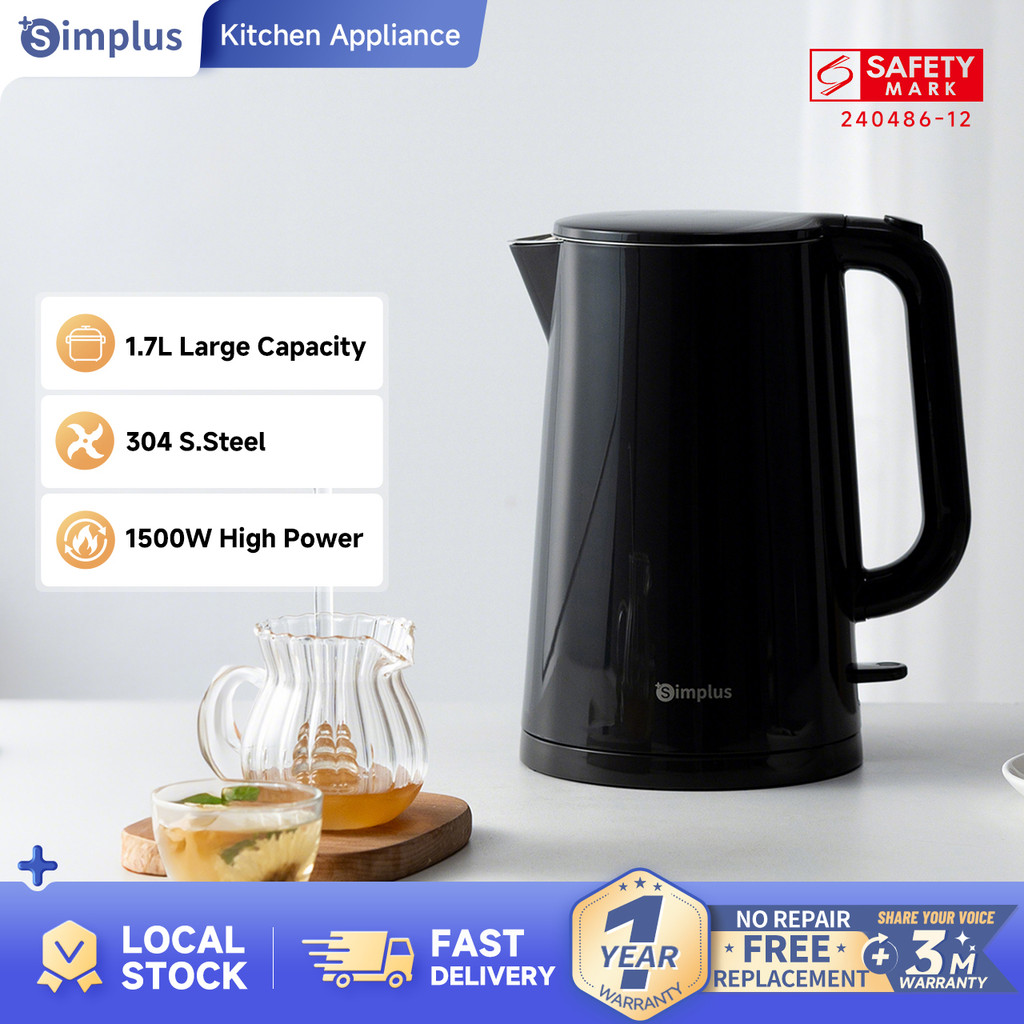 【TOP】Simplus Kit 1.7L Electric Kettle丨1500W Fast Heating丨304 Stainless ...