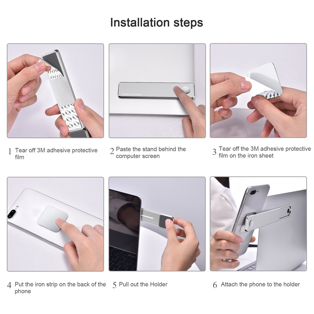 OATSBASF Aluminum Double Screen Interactive Phone Stand Compatible with ...