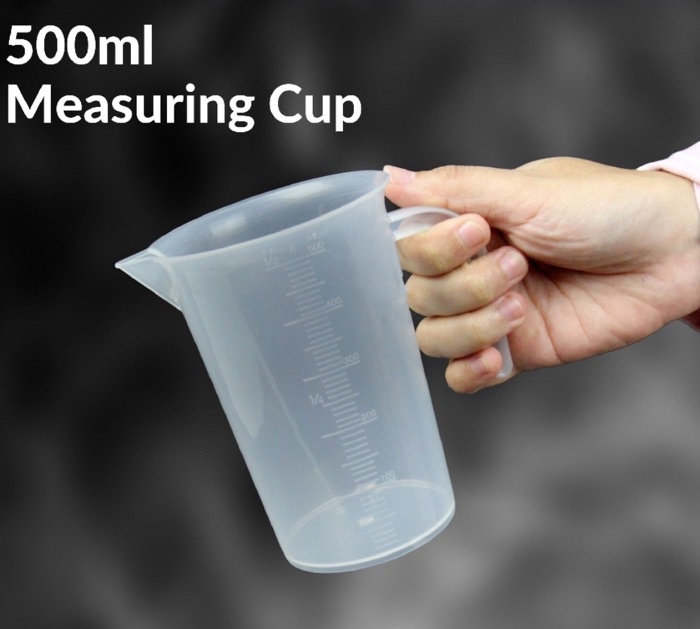 500ml 1Litres Kitchen Transparent Handle Measuring Cylinder Baking ...