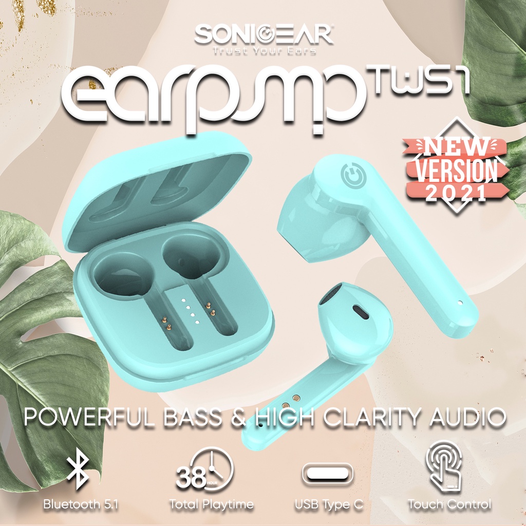 SonicGear TWS 1 TWS True Wireless Bluetooth Earphone Earbuds 38 Hour ...