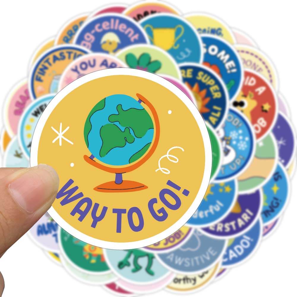 【Large sticker】50Pcs Reward Stickers Fun Incentive Kids Toy Sticker ...