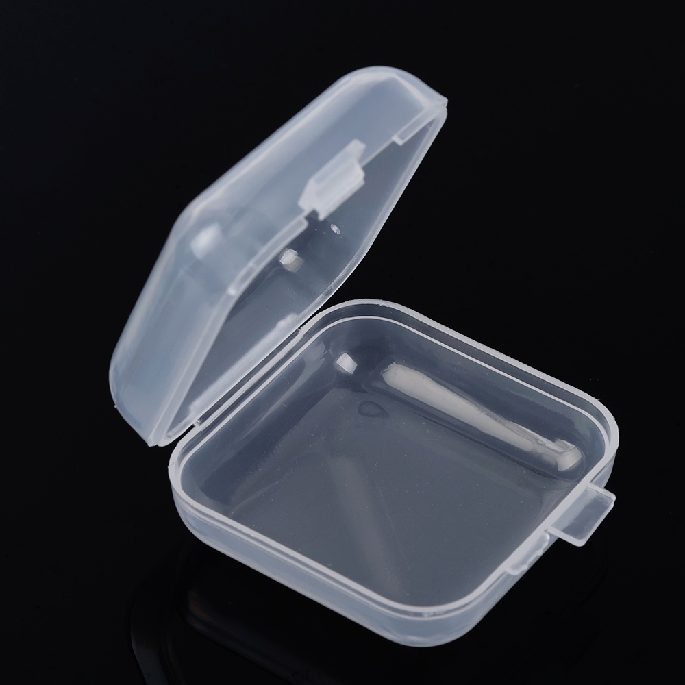 30PCS Small Boxes Square Transparent Plastic Box Jewelry Storage Case Finishing Container ...
