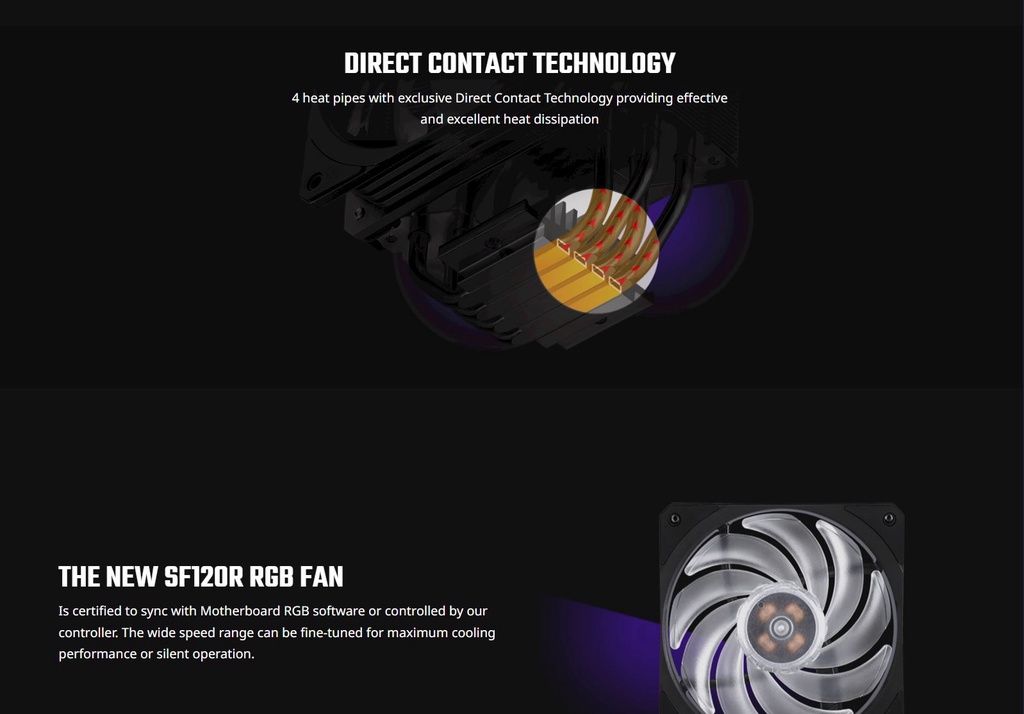 Cooler Master Hyper 212 Black Edition Non RGB/RGB CPU Air Cooler ...