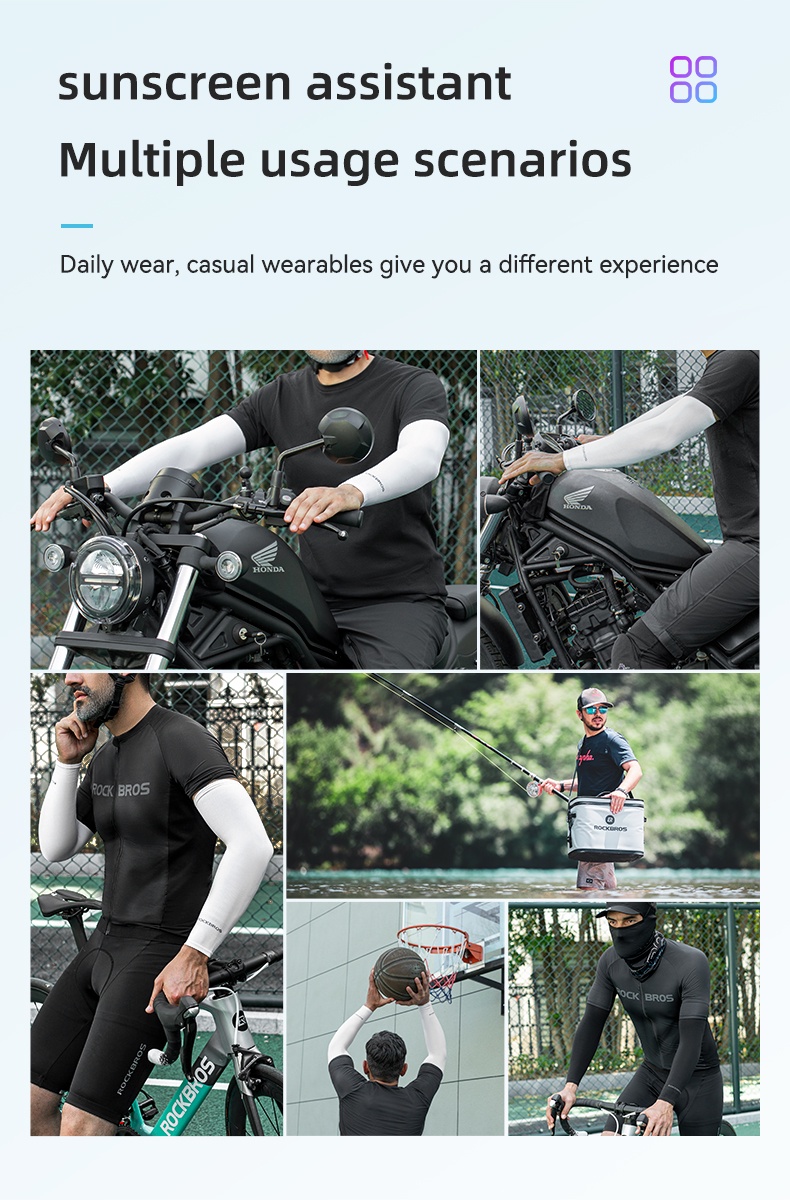 【3-day Delivery】ROCKBROS UV Protection Cycling Outdoor Sport Cooling Arm Sleeves Cover | Shopee ...