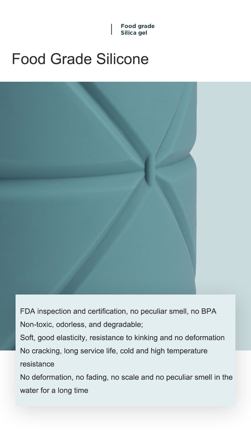 Fold Water Bottle Collapsible botol lipat Silicone Bottle Foldable 折叠水罐 ...