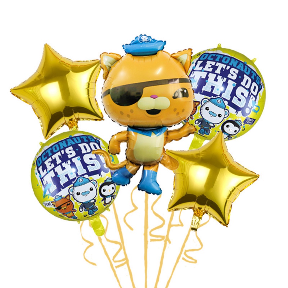 New The Octonauts Theme Birthday Party Aluminum Film Balloons Set ...