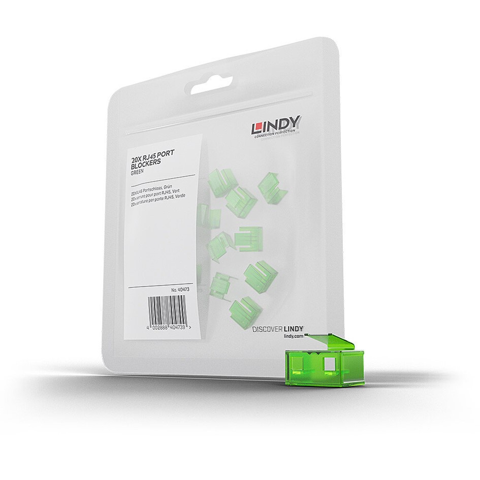 Lindy RJ45 Port BlockerGreen / Ethernet Blocker / Lan Port Blocker ...