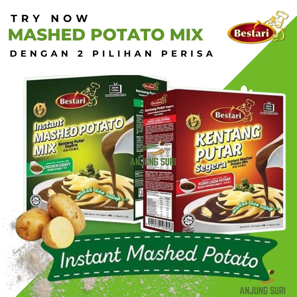 Bestari Instant Mashed Mash Potato Mix Black Pepper Chicken Gravy 130g ...