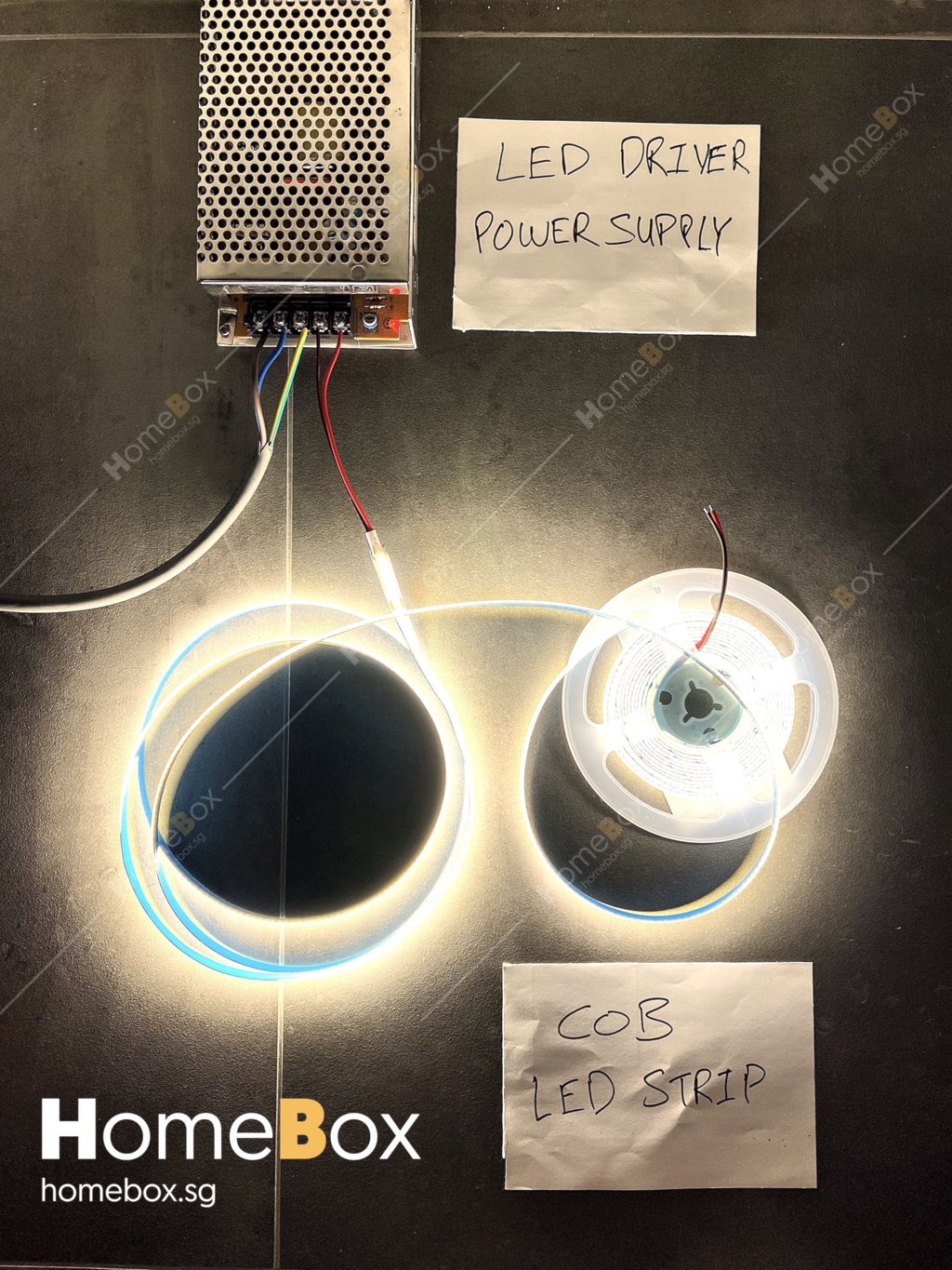 Homebox 🇸🇬 12V / 24V COB LED Striplight Strip Light 5 meters 10 meter ...