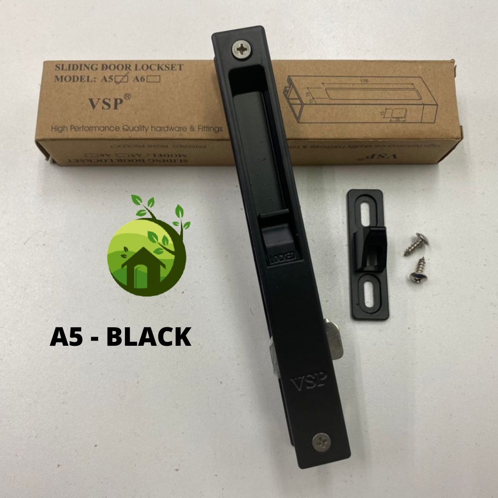 Aluminium Sliding Door Lockset without Key A5 25mm Kunci Pintu Sliding ...