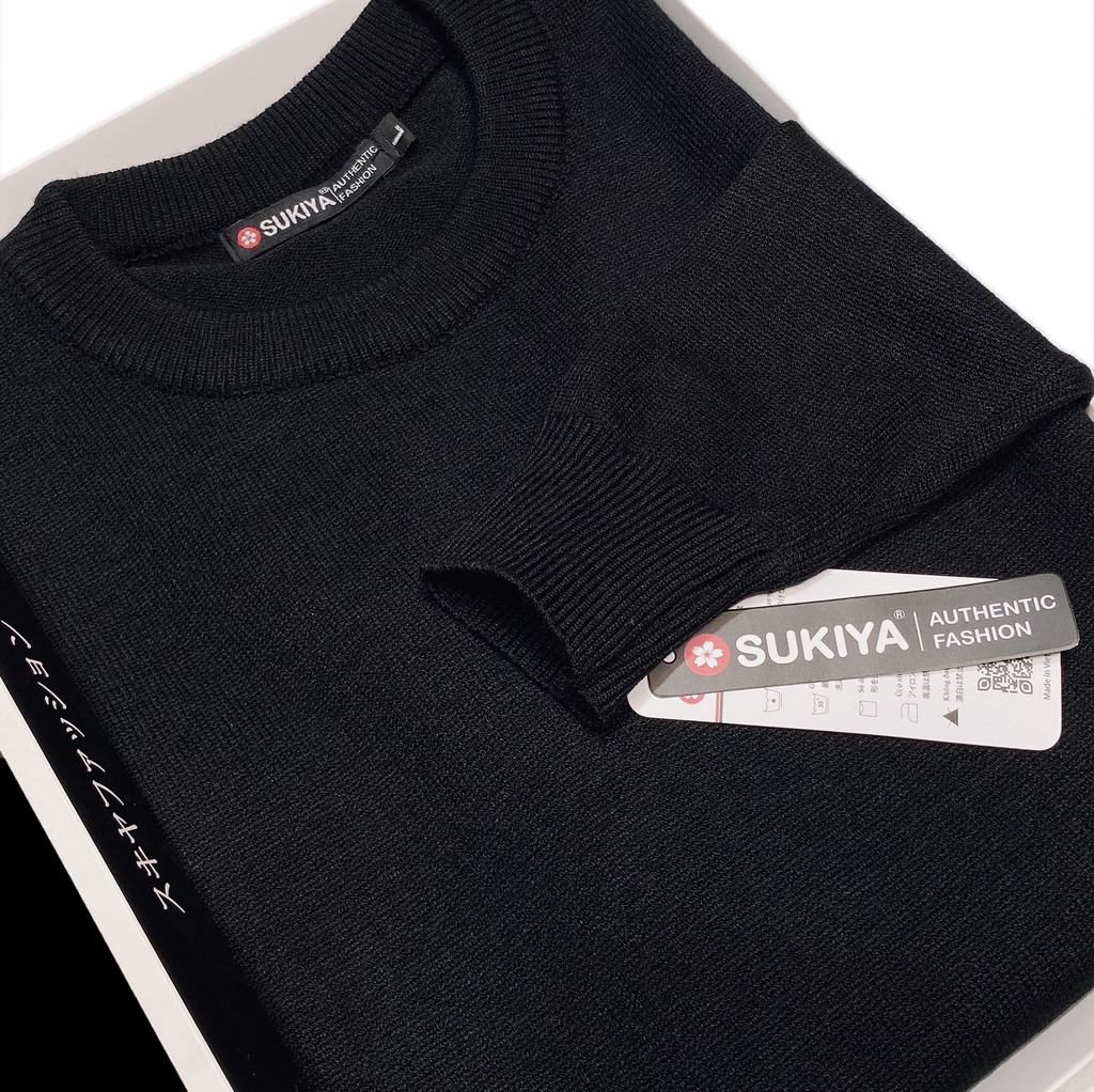 SUKIYA Men's Plain Round Neck Sweater, Many Colors, All Sizes, Soft ...