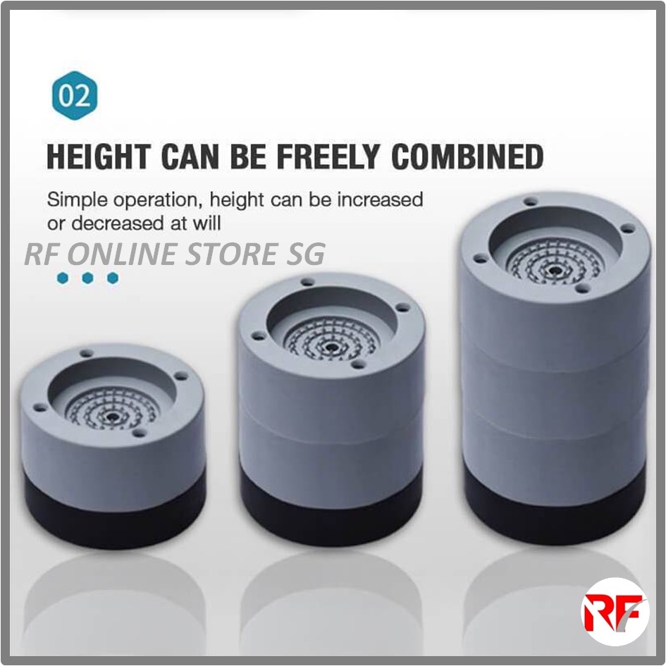 4Pcs Washing Machine Leg Pad Anti Vibration Stackable Noise Reduce ...