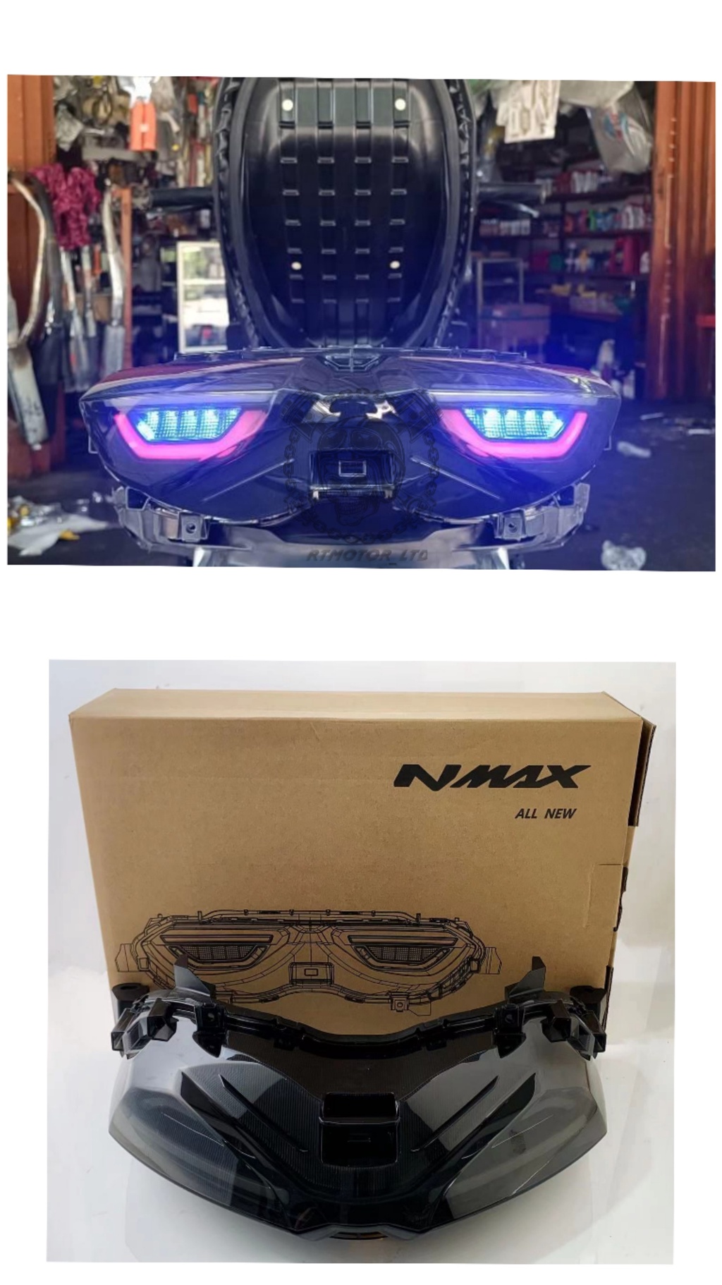 YAMAHA NMAX V2 / NMAX155 (NEW) TAIL LAMP LED MATA GABAN (DESIGN SIMILAR ...
