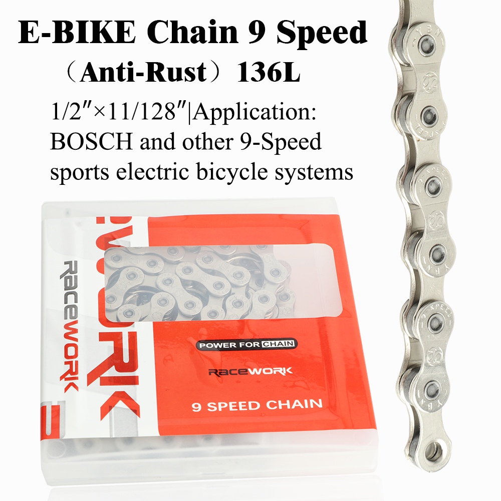 RACEWORK Bike Chains 8 9 10 11 12 Speed Mountain Bike Chains Silver ...