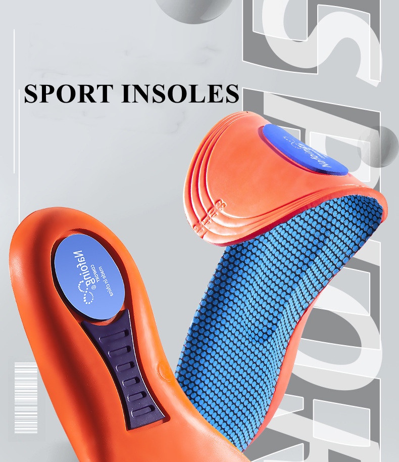 1 Pair Sport Shock-absorbing Insole for Shoes Arch Support Pads Men ...