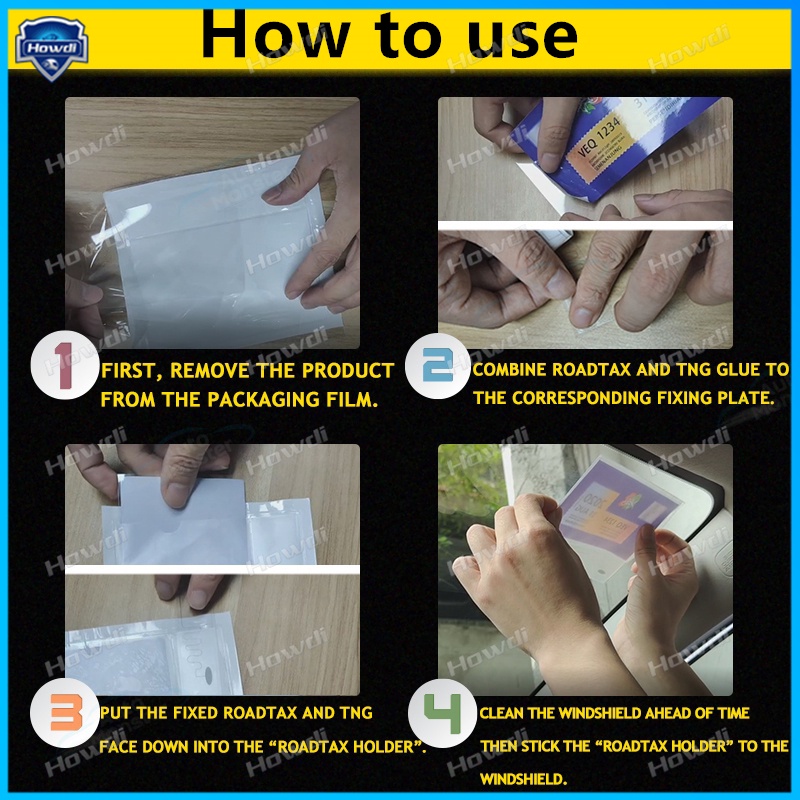 【2 in 1 】Touch N Go & Roadtax Holder Stick Roadtax Cover RFID Sticker ...