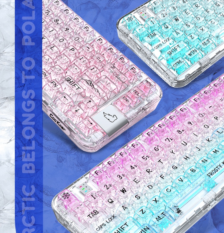 【Available in stock】Coolkiller Polar Bear CK75 fully transparent ...