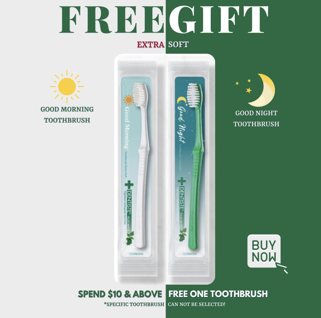 Dentiste Good Morning and Good Night Toothbrush (Free Gift) | Shopee ...