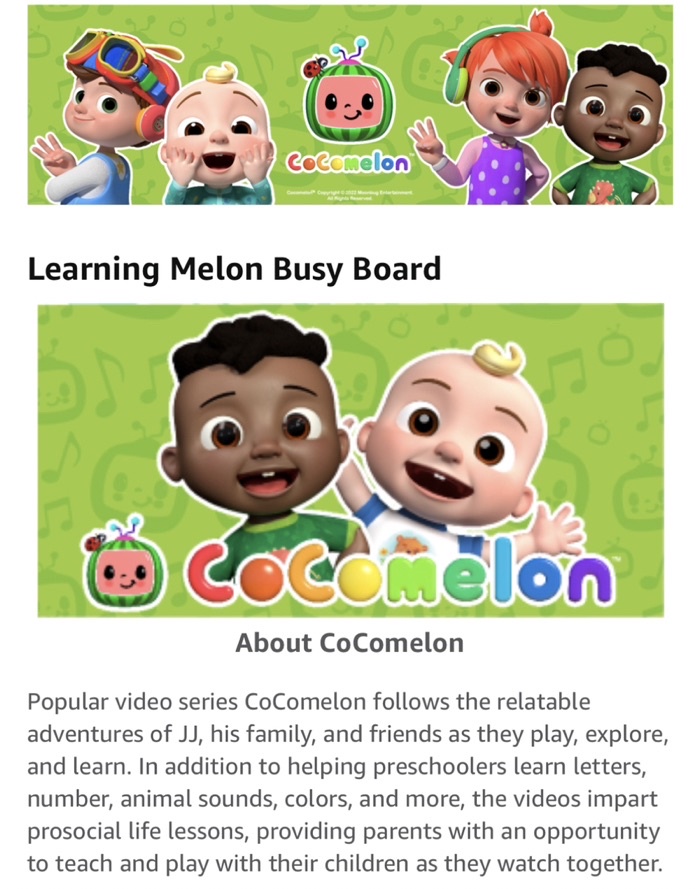 [SG seller] CoComelon Learning Melon Busy Board, Preschool Learning Education Kids Just Play ...