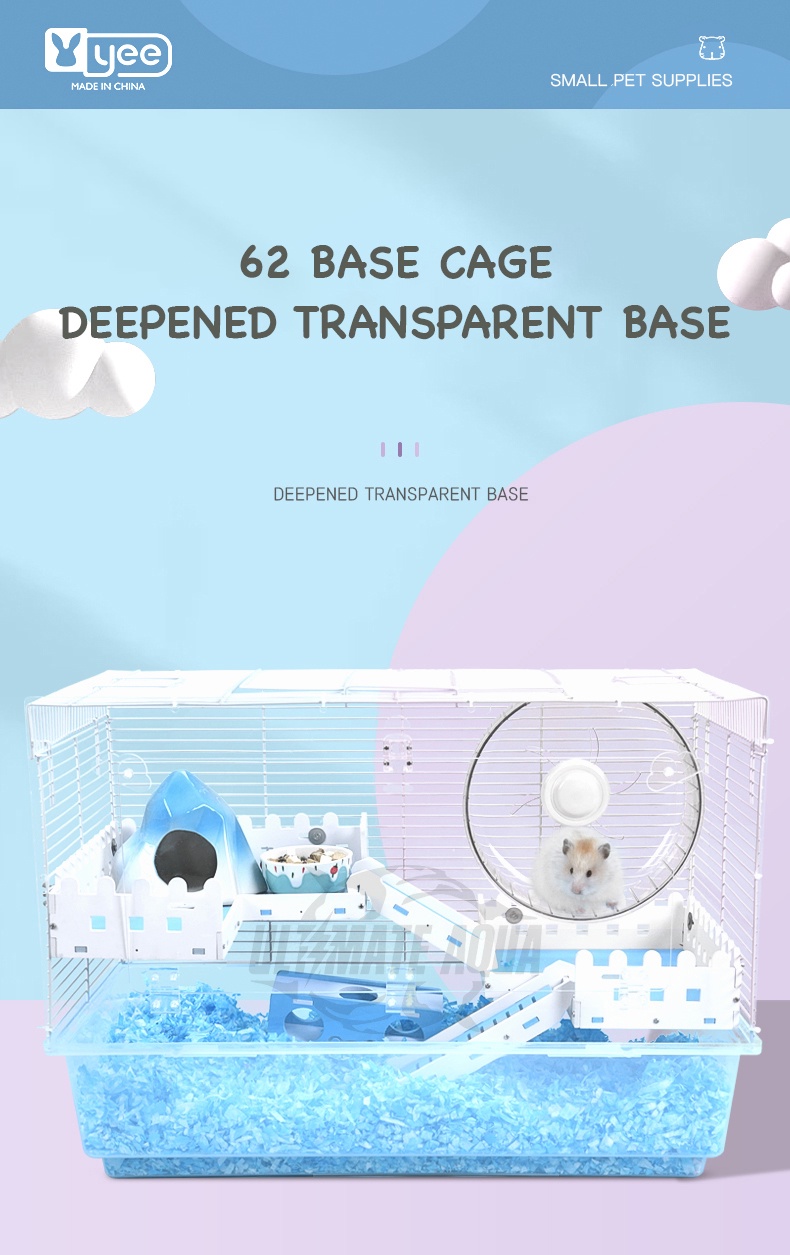YEE Hamster Cage, Iron Hamster Cage Large Size 62cm | House With Large ...