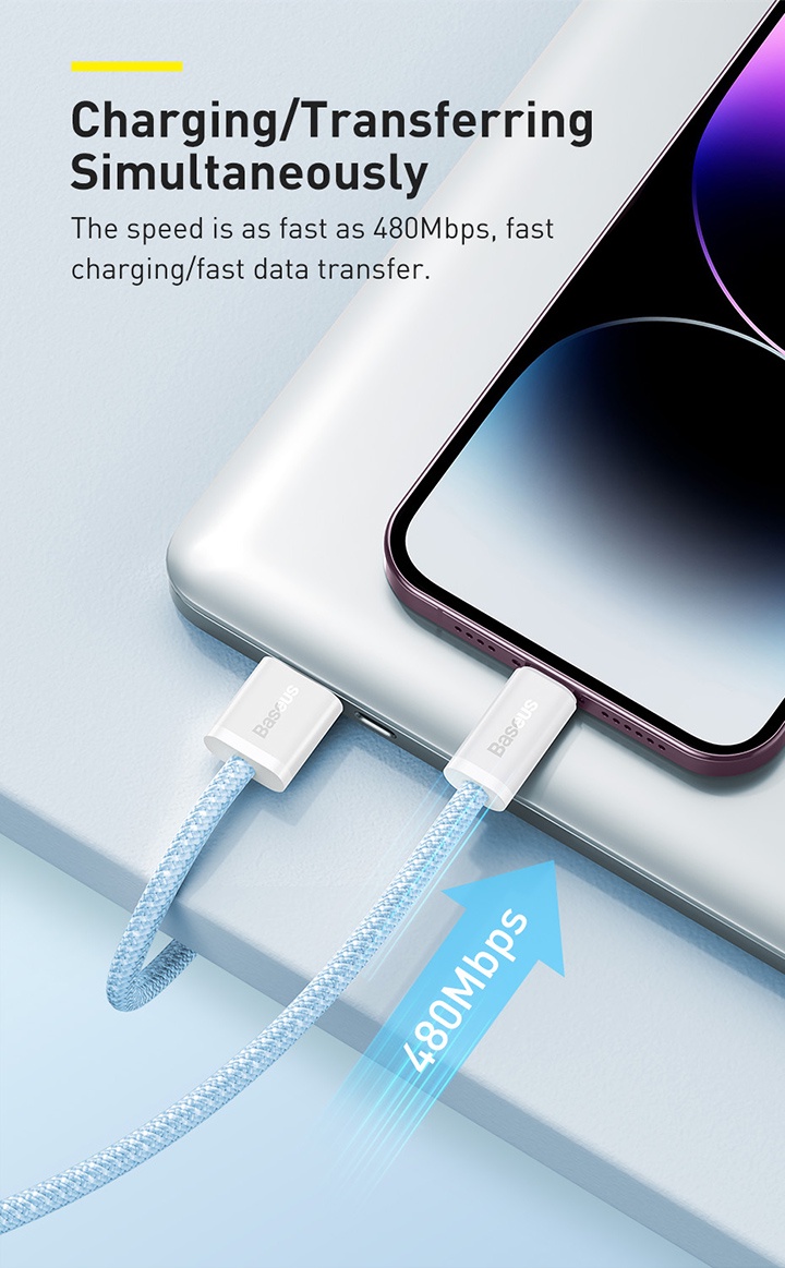 Baseus 2.4A Fast Charging Data Cable USB to IP cable charge for i14 13 ...