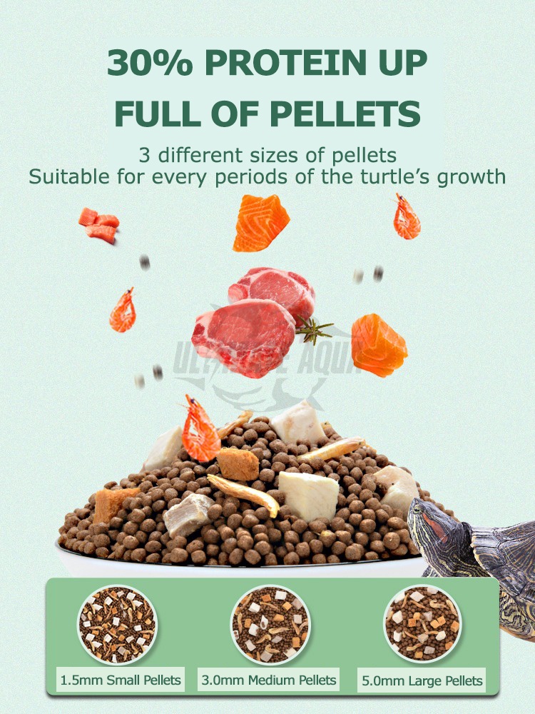 YEE Terrapin Turtle Food, Aquarium Food With 5 Types Of Meat, Rich In ...
