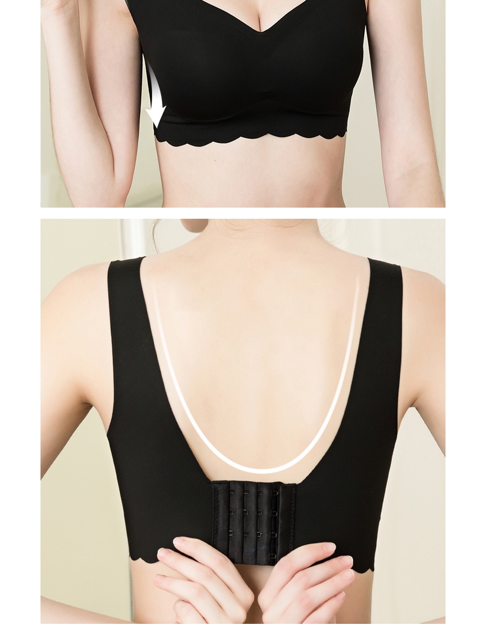 Fallsweet M 6xl Plus Size Seamless Bra Wireless Latex Push Up Anti