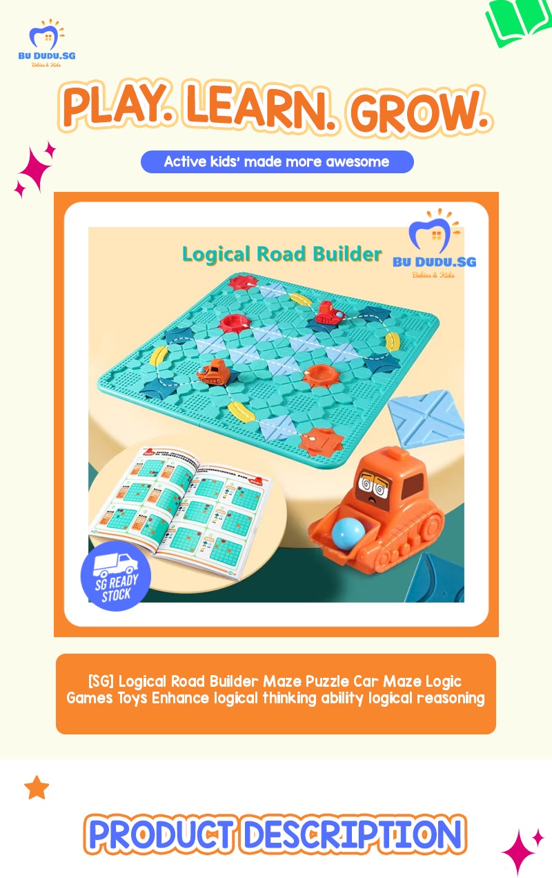 [SG] Logical Road Builder Maze Puzzle Car Maze Logic Games Toys Enhance ...