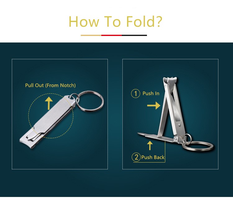 Ultra-Thin Foldable Hand Toe Nail Clippers Cutter Trimmer Stainless ...