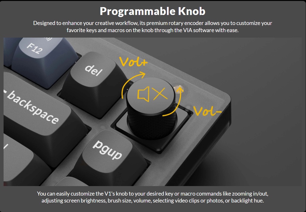 Keychron Barebones Kit DIY V1/V5/Q1/Q2 Knob Barebone DIY Kits QMK/VIA ...