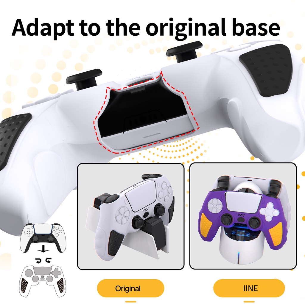 IINE PS5 Controller Case Cover Silicone Case Protective Cover for ...