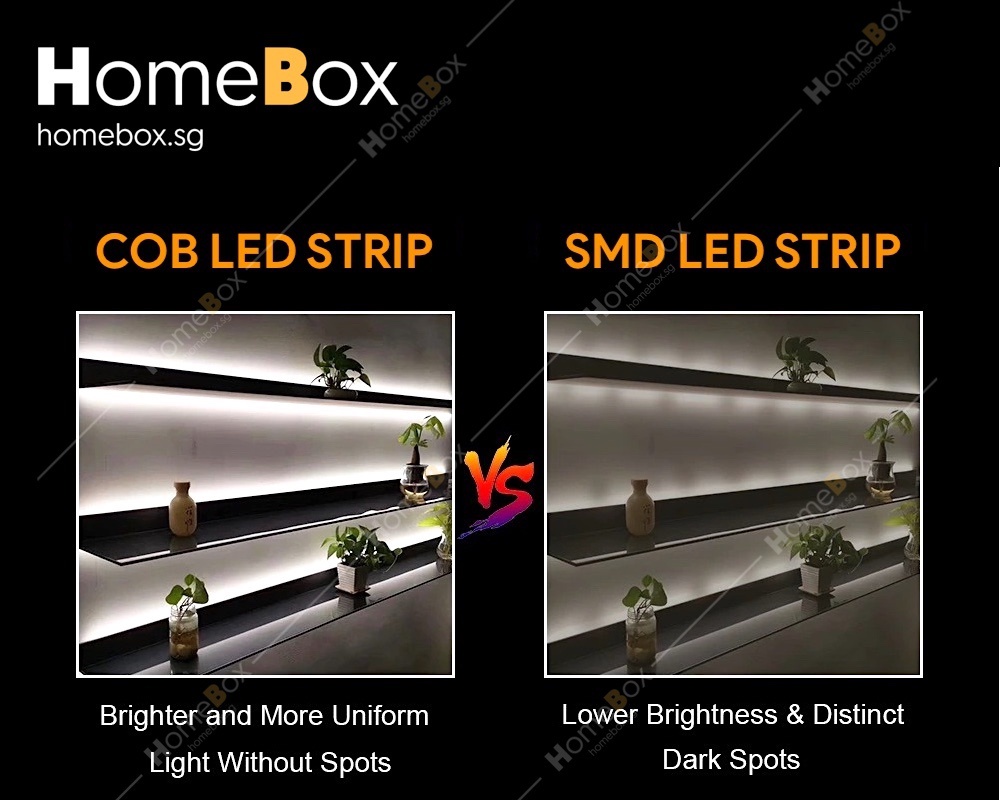 Homebox 🇸🇬 12V / 24V COB LED Striplight Strip Light 5 meters 10 meter ...