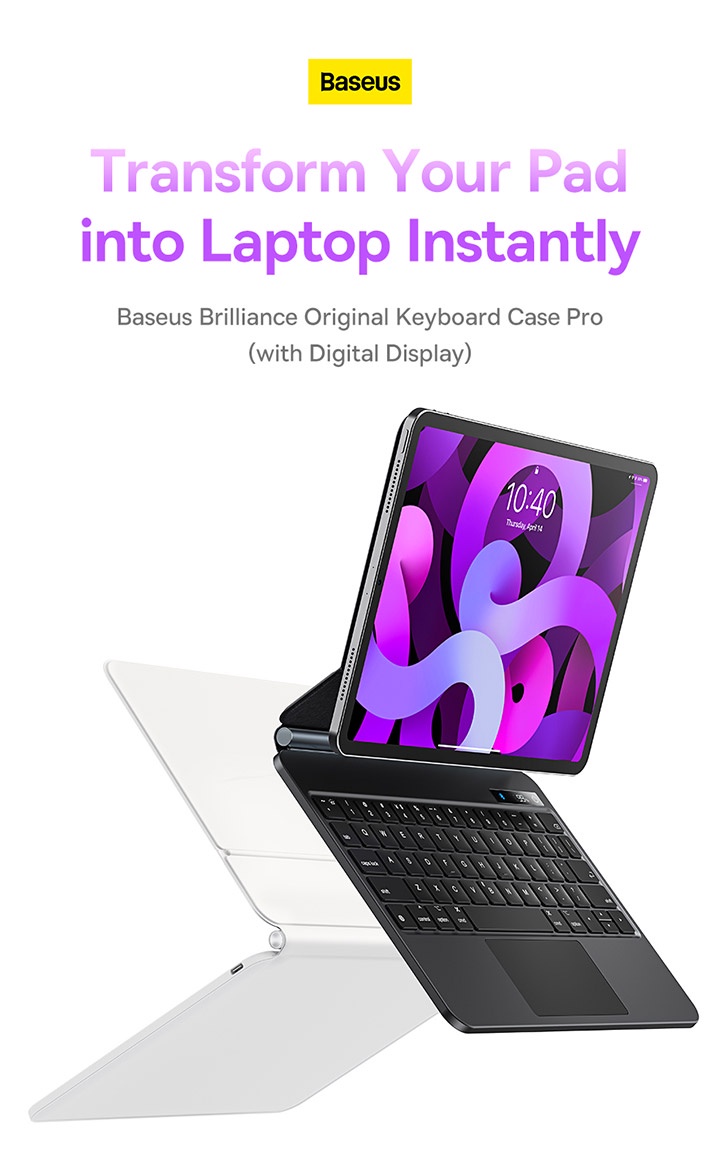 Baseus Wireless Keyboard For iPad Pro Magnetic Bluetooth Tablet ...