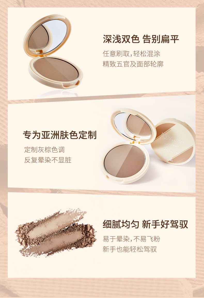 JUDYDOLL Bedak Kontur Contouring Powder Two Colours Shadow Nose Shadow ...