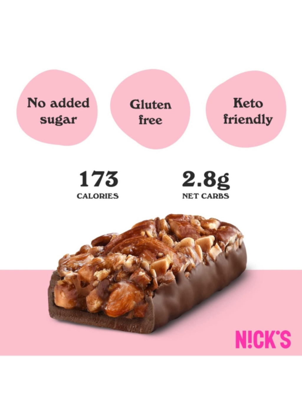 NICKS KETO Nut Bars / Protein Wafer Bar - Peanut Fudge / Almond Crunch ...