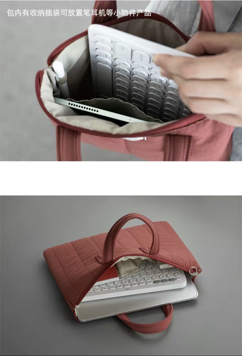Large Empty Cotton Shockproof Portable Laptop Bag | Shopee Singapore