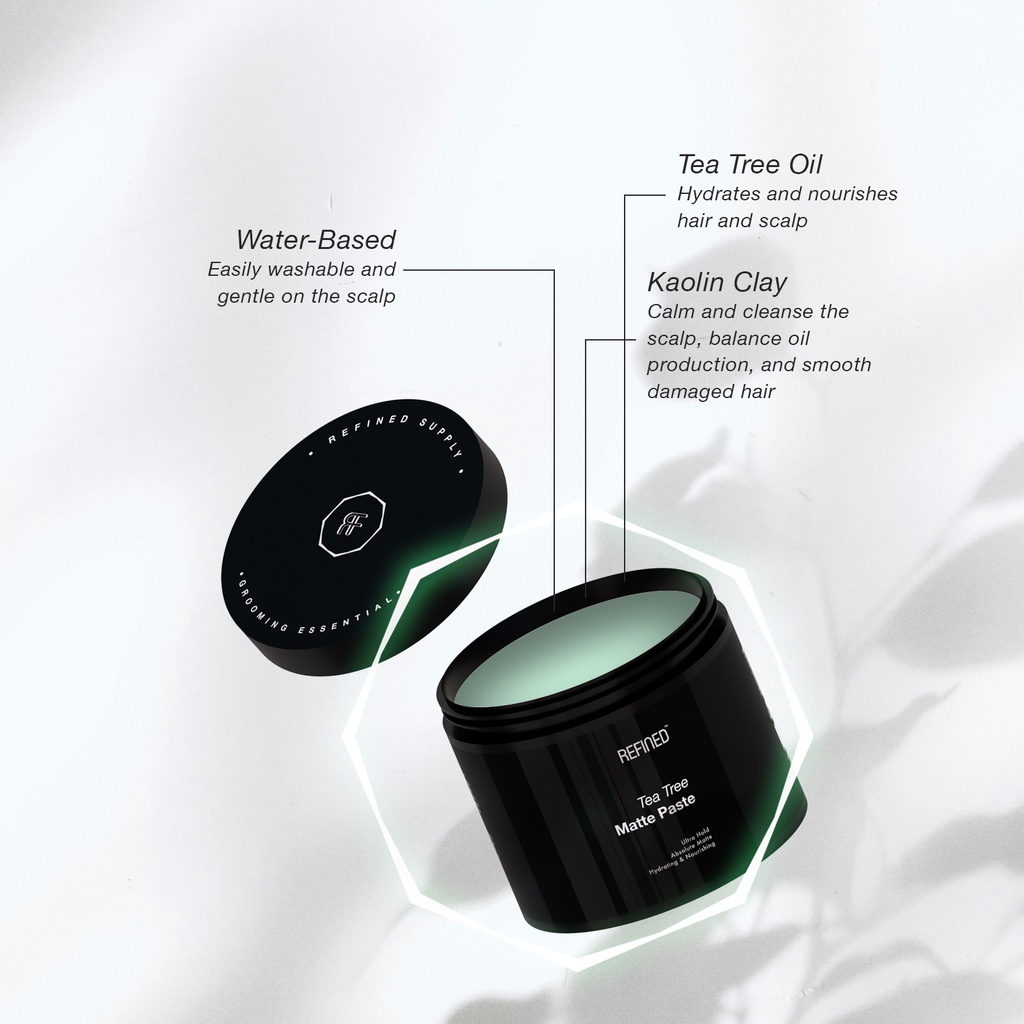 Refined Supply Superior Matte Clay | Tea Tree Matte Paste | Heavy Hold ...