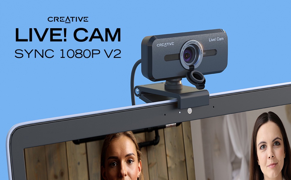Creative Live Cam Sync 1080p V2 - Full HD Wide-Angle USB Webcam with ...
