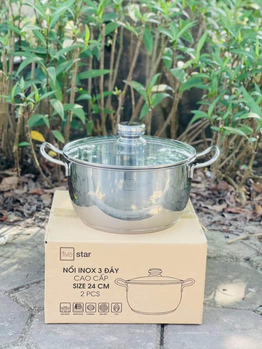 Fivestar Pot 20cm 24cm High HKM Vinamilk 3-bottom stainless steel pot ...