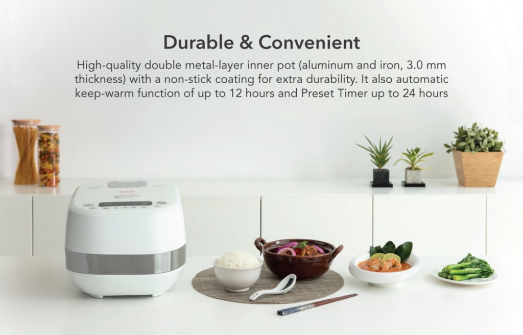 Tefal Delirice Pro Induction Spherical Pot Rice Cooker 1.5L RK808A – 16 ...