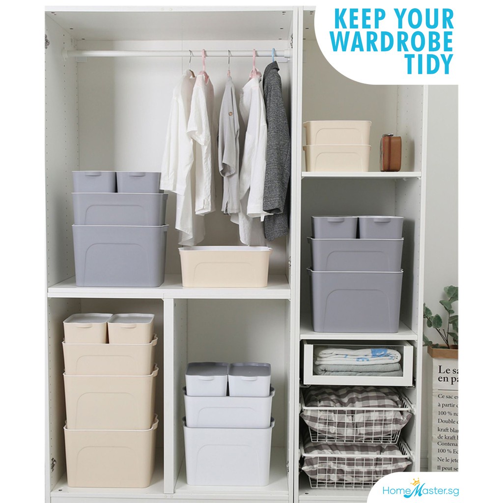 [SG Ready Stock] Stackable Storage Box with Cover*Dustproof Lids ...