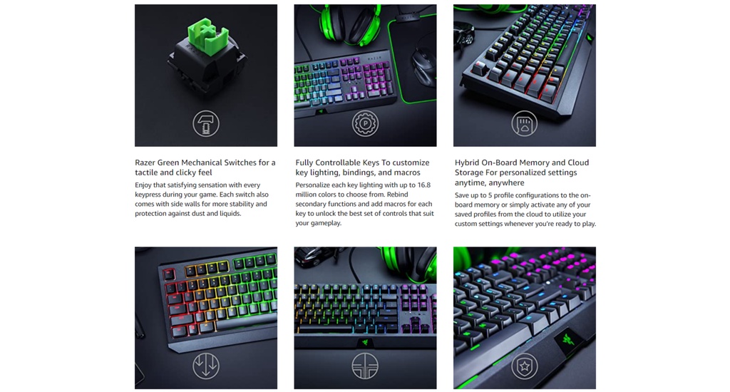 DYNACORE - Razer BlackWidow Mechanical Gaming Keyboard - Green Switch ...