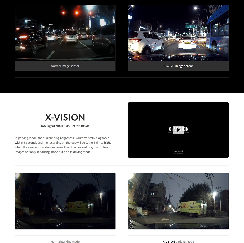 Iroad X9 Full HD Dashcam Dual Vision Car Recorder (GPS ADAS Separate ...