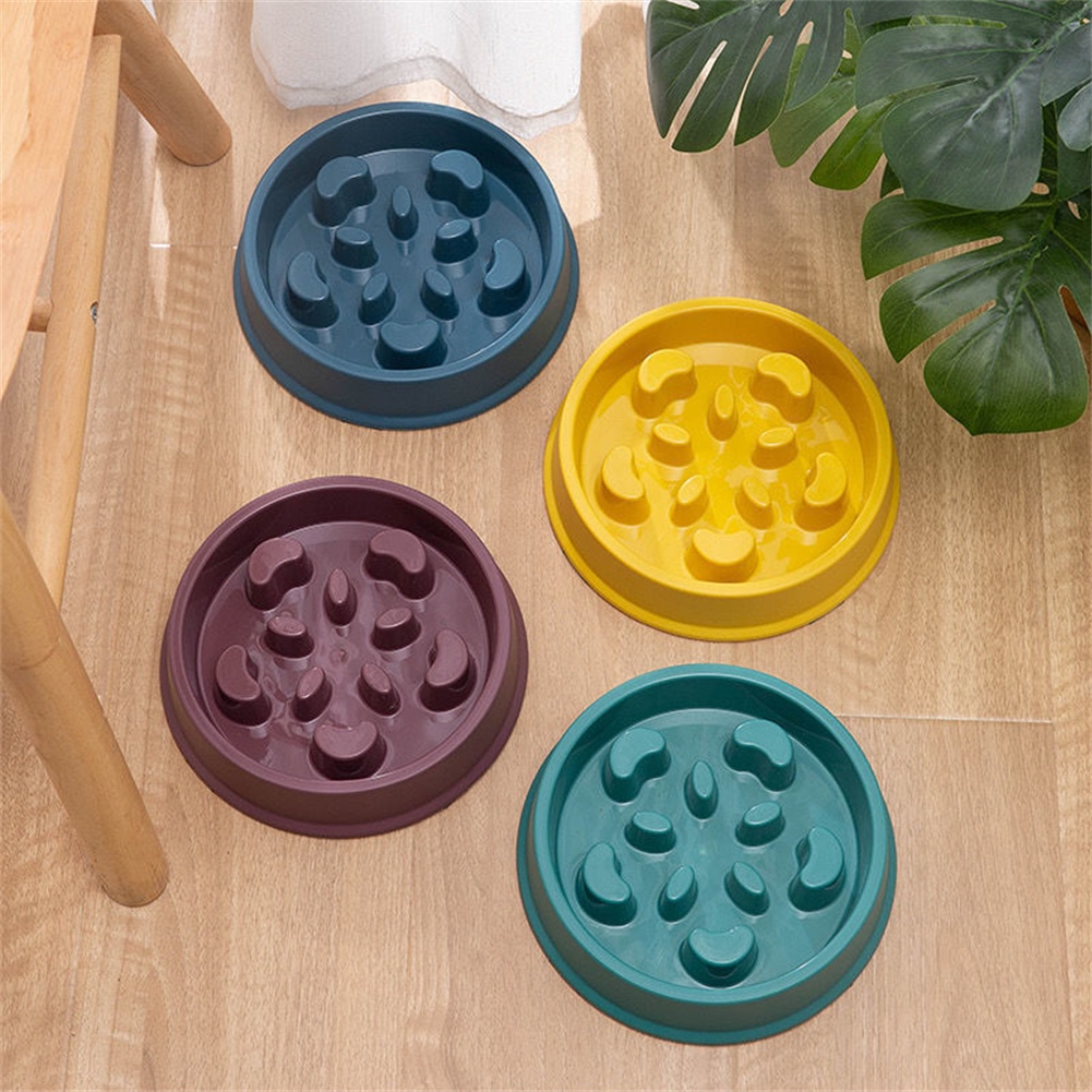 Pet Slow Eating Bowl Fat Help Healthy Anti-choking Cat Dog Feeding Dish ...